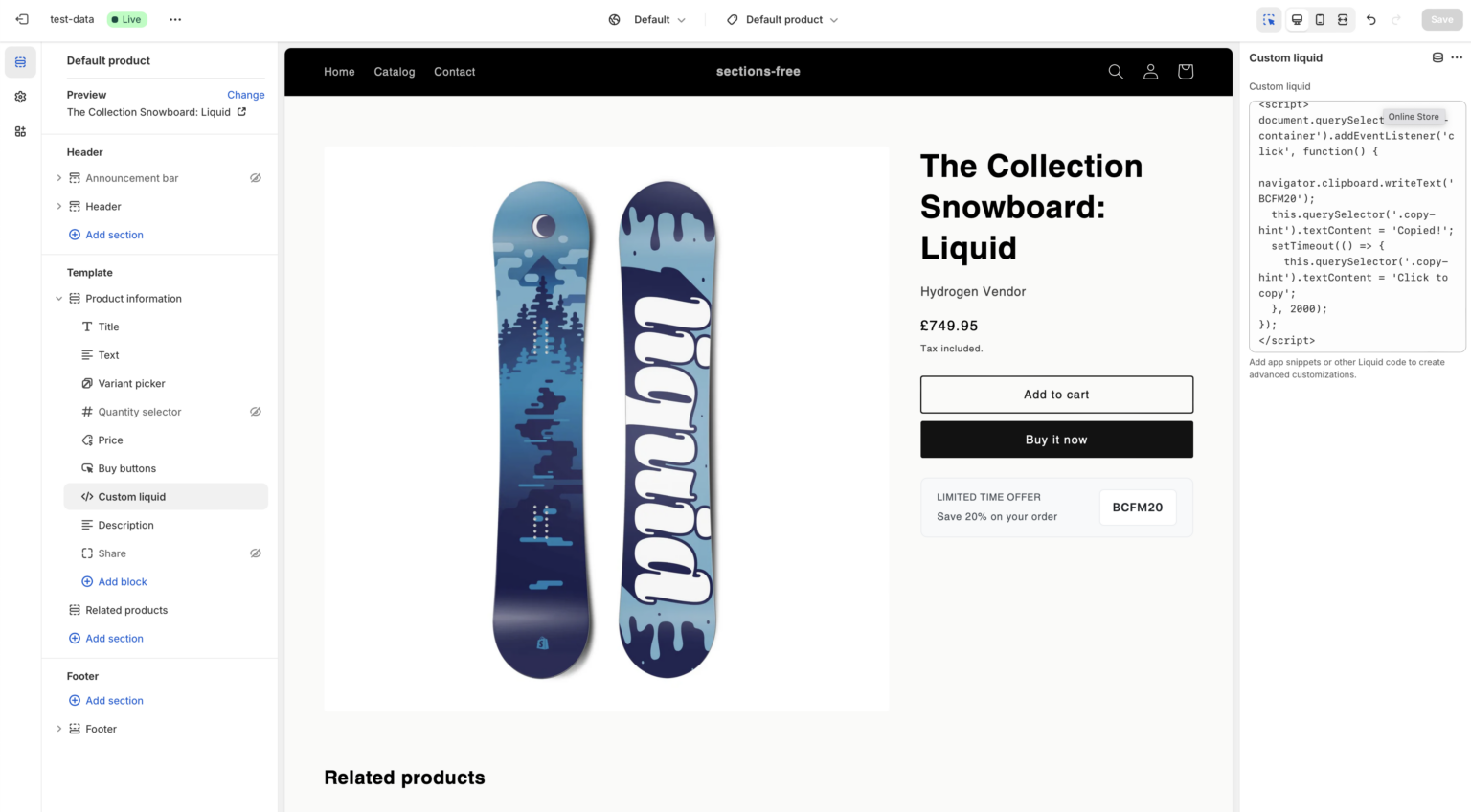 Free Shopify Sections - LAUNCHTIP